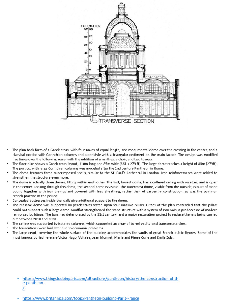 Pantheon Paris: Design and Dimensions | PDF | Art
