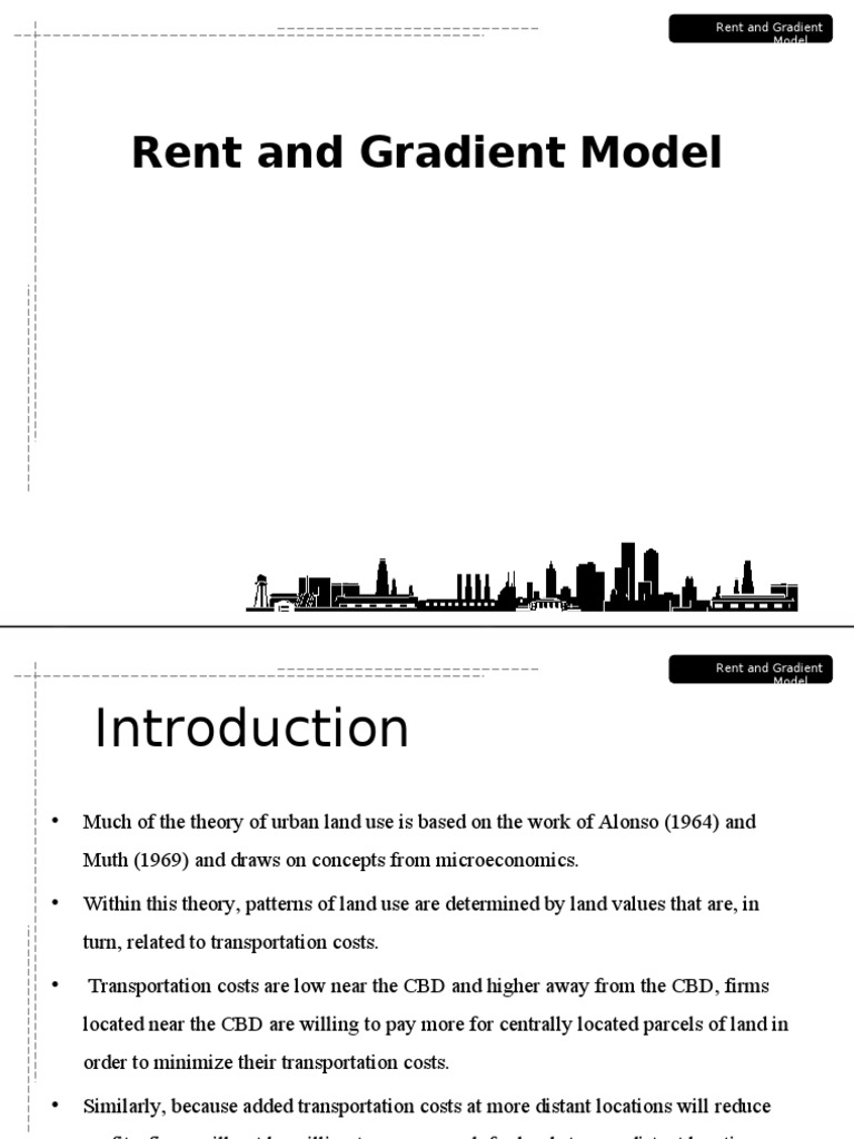 Rent and Gradient Model | PDF | Transport | Economics