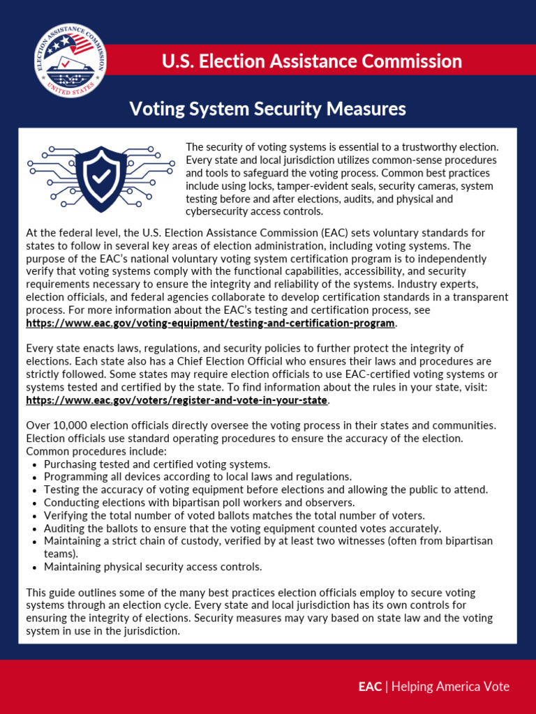 Voting_System_Security_Measures_508_EAC | PDF | Computer Security | Security