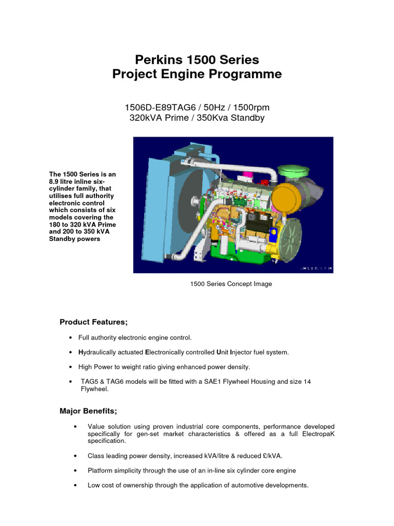 1500 Series Project Engine Leaflet | PDF | Original Equipment Manufacturer | Engines