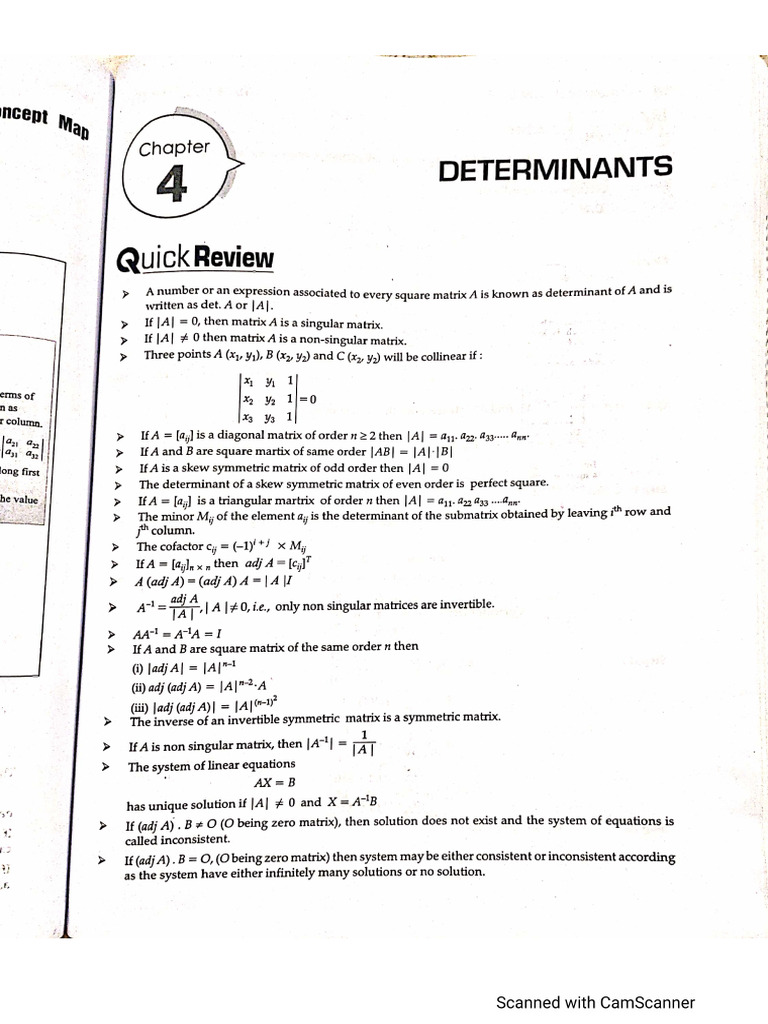 Determinants MCQ | PDF