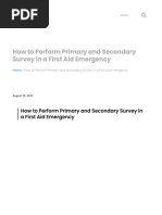 How To Do The Primary Survey and DR ABC - First Aid Advice - ST John Ambulance | PDF | Emergency ...
