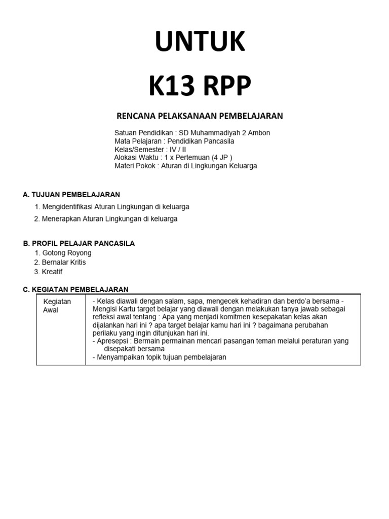 RPP Dan Modul Ajar | PDF