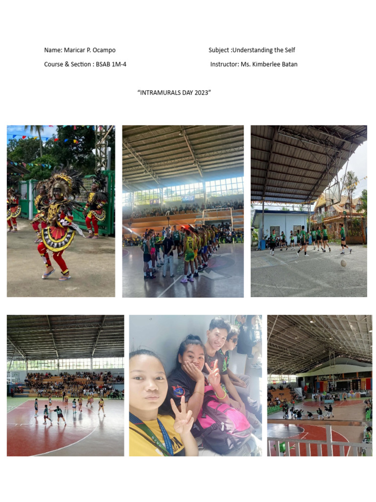 Understanding the Self: Intramurals 2023 | PDF