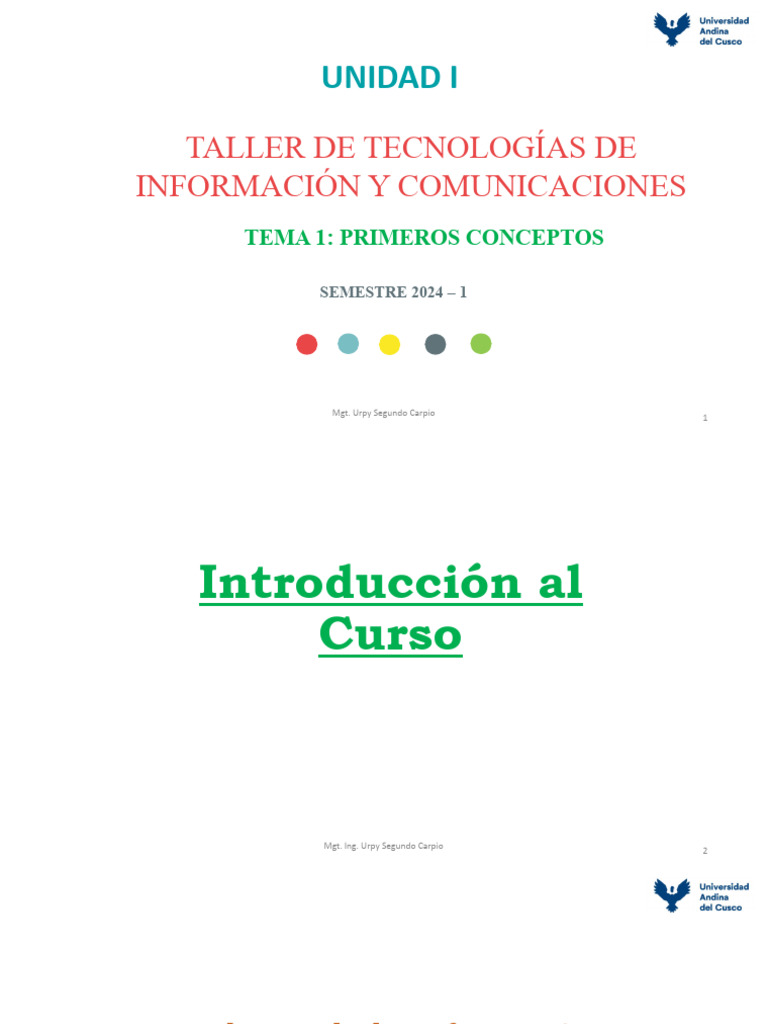 PrimerosConceptos TIC (1) | PDF | Tecnologías de la información | Sistema operativo