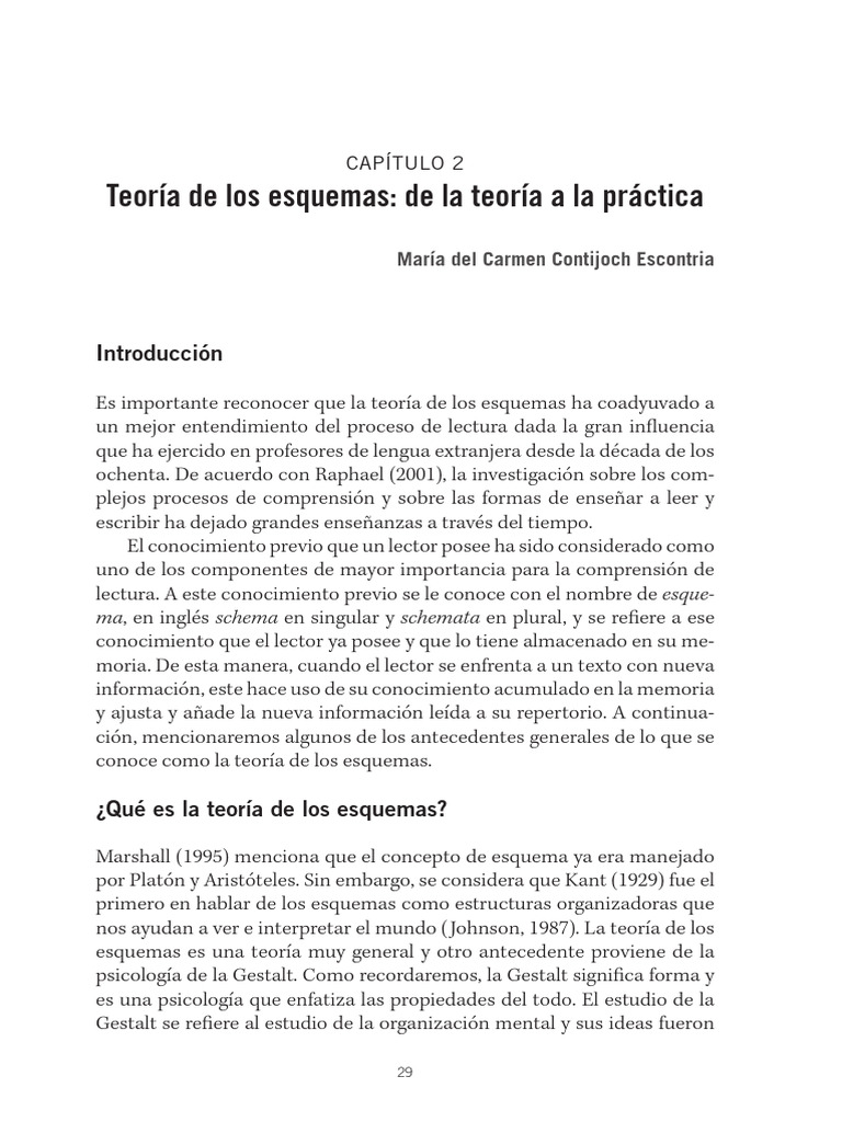 Teoría de Los Esquemas Rumehart | PDF | Esquema (psicología) | Conocimiento