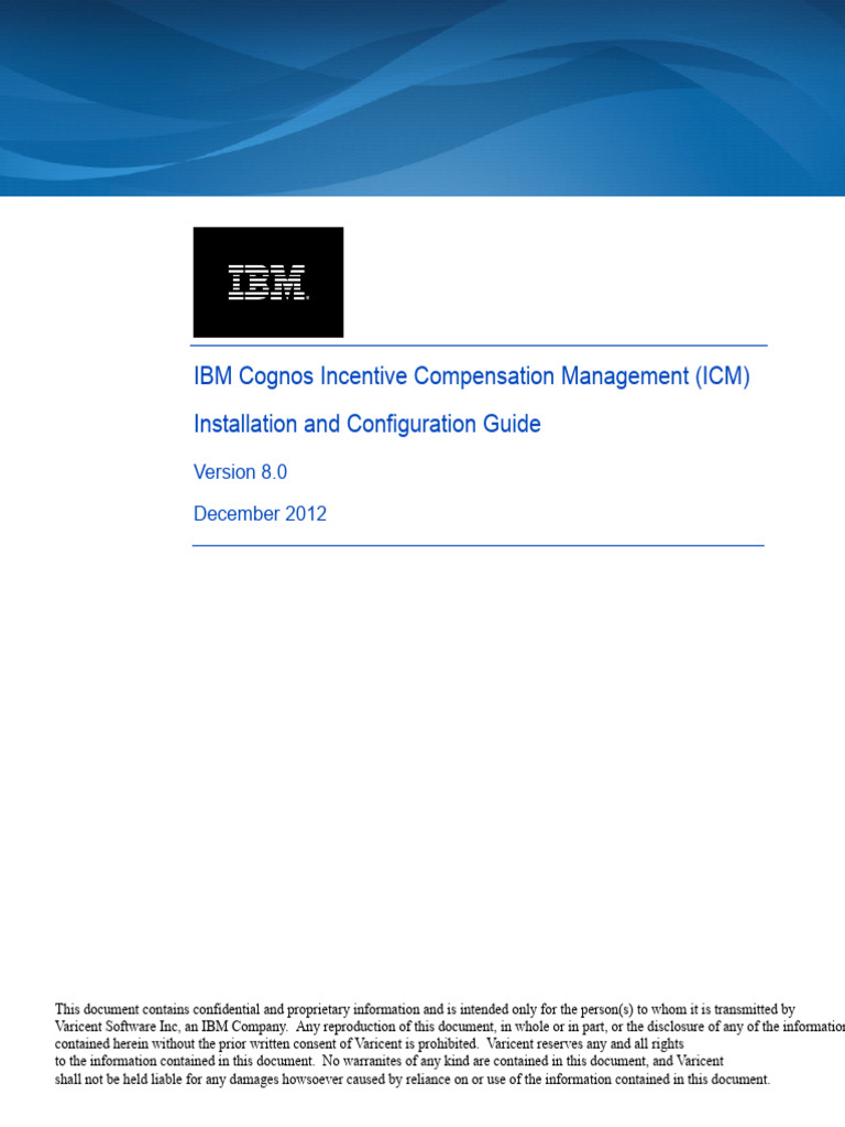 IBM Cognos ICM Installation and Configuration Guide V8 | PDF | Microsoft Sql Server | Databases