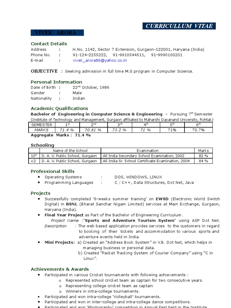 Vivek Resume | PDF | Computing | Software