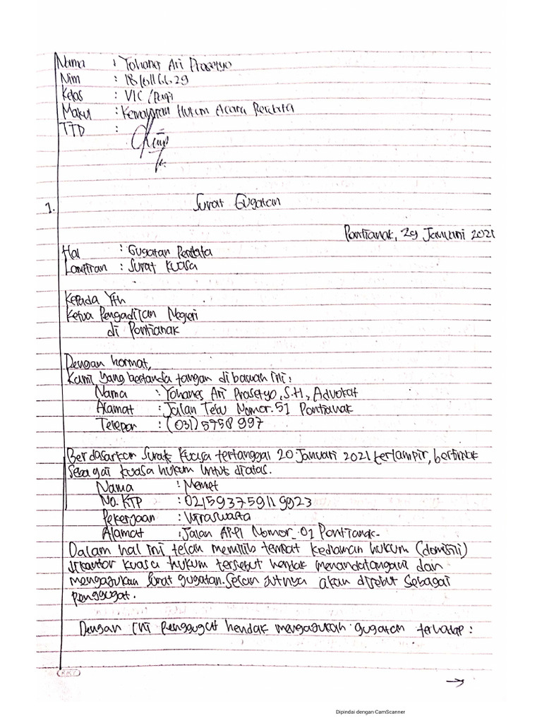 UAS Kemarihan Hukum Acara Perdata | PDF