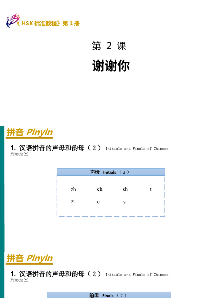 HSK1第2课 | PDF