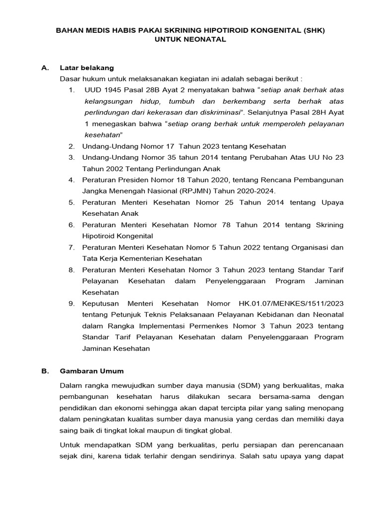 Sosialisasi BMHP SHK 2024 Untuk Farmasi | PDF
