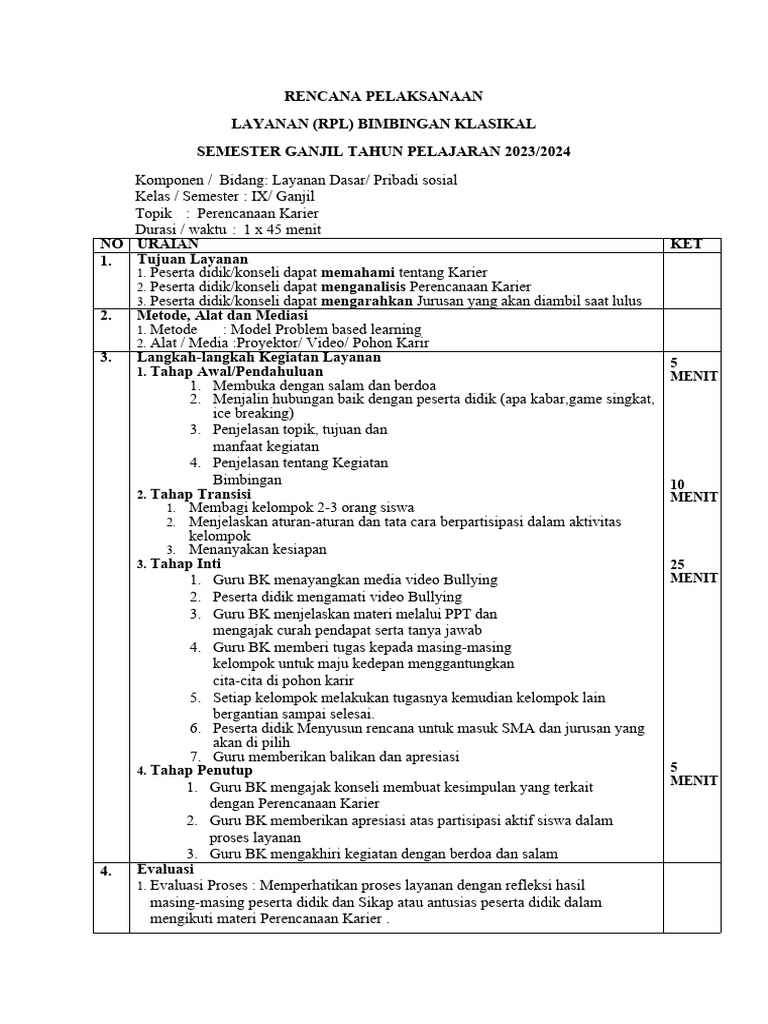 RPL Perencanaan Karier | PDF | Karier & Perkembangan | Bisnis