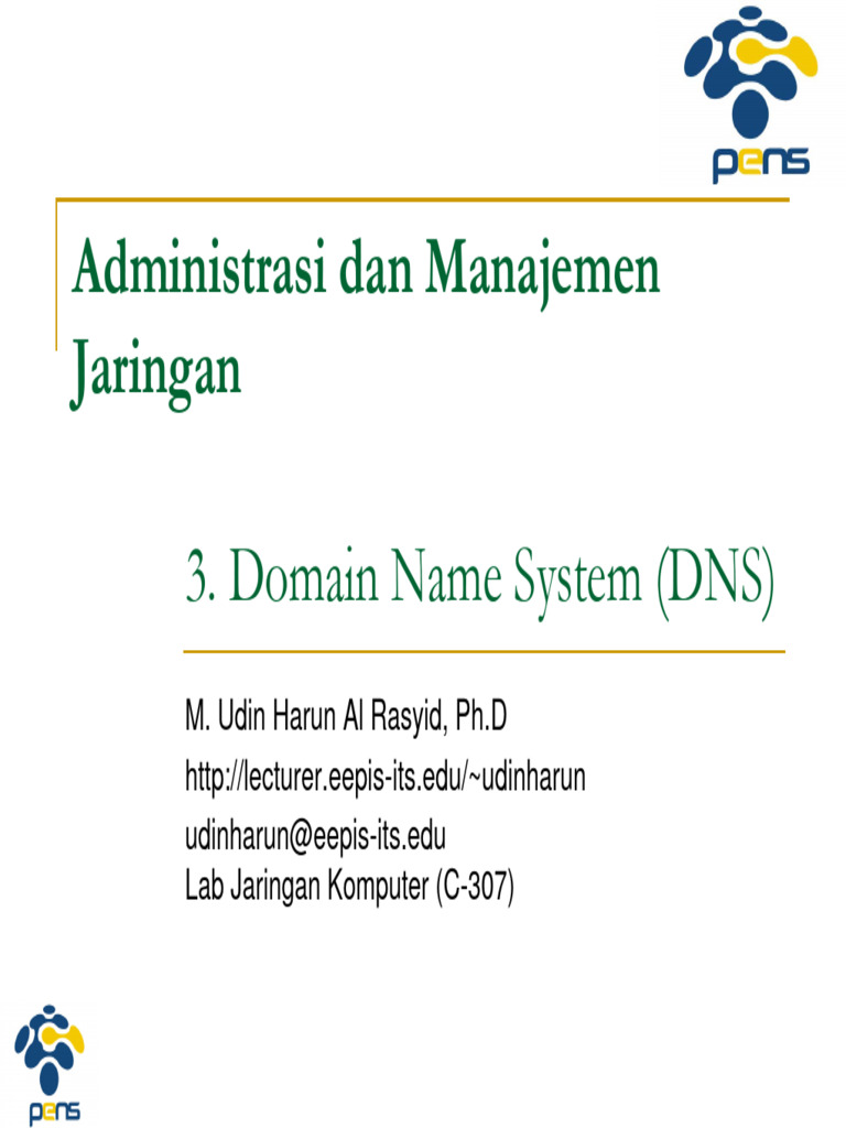 T3 - DNS - Administrasi Dan Manajemen Jaringan | PDF | Domain Name System | Domain Name