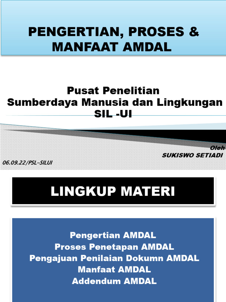 Pengertian & Prosedur Amdal 04.10.22.22 | PDF