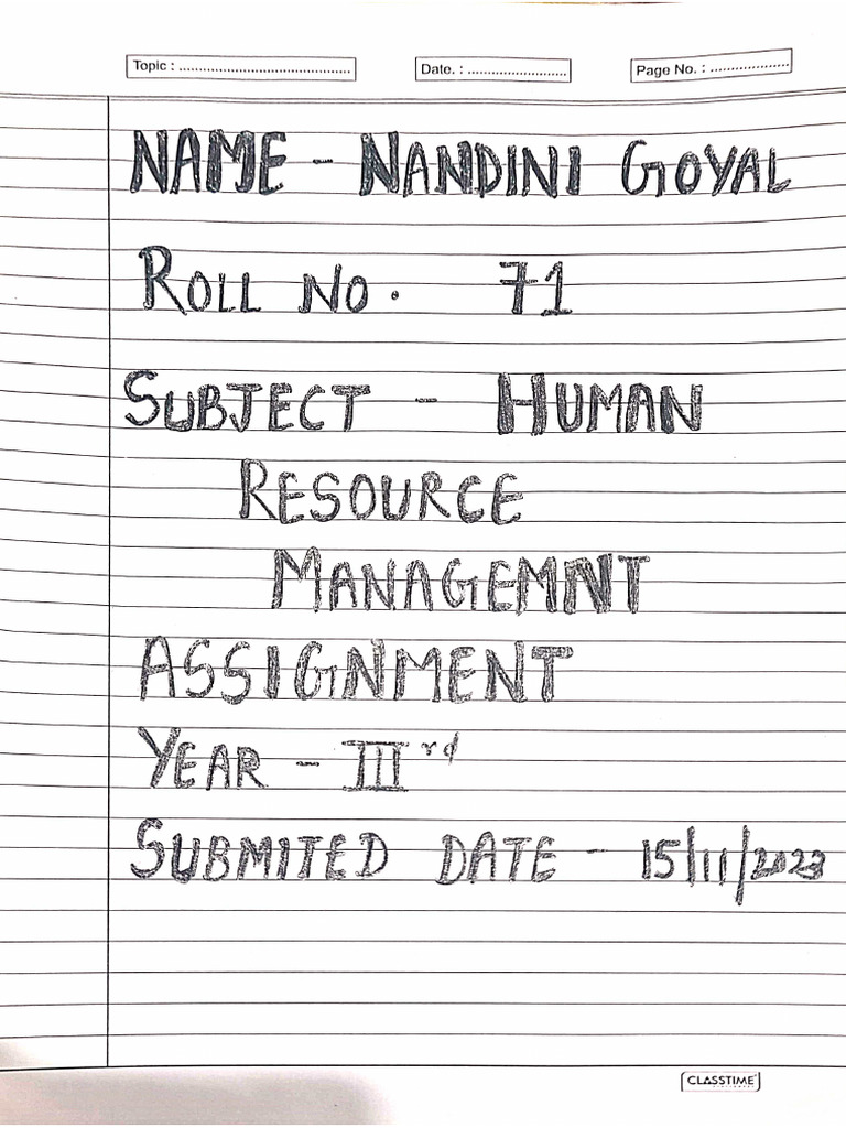 HRM Assignment | PDF