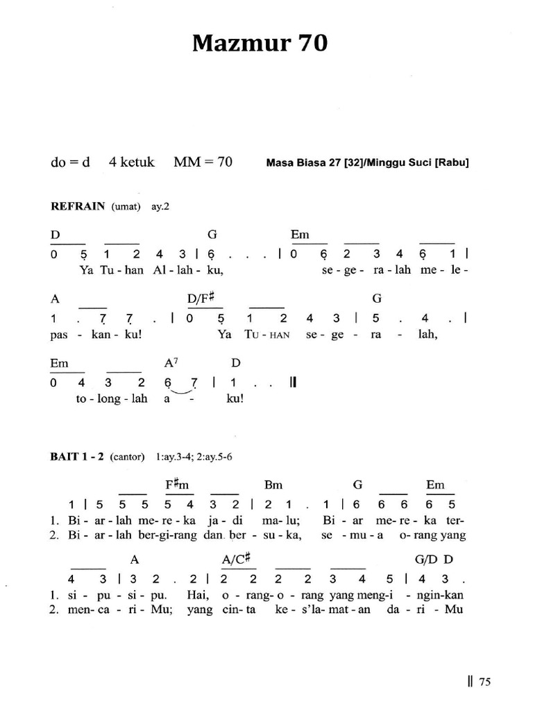 Mazmur 70 Buku A | PDF