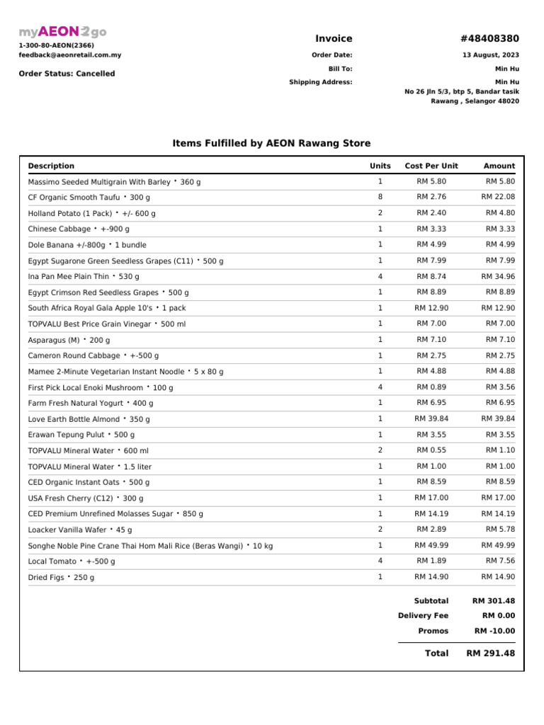 Invoice 79314511 | PDF | Foods | Food And Drink