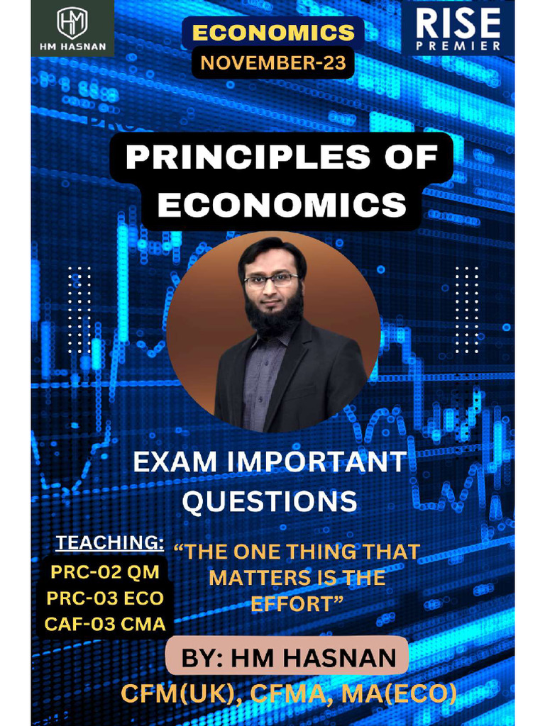 ECO Exam IMP Questions (Nov-23) by HM Hasnan | PDF
