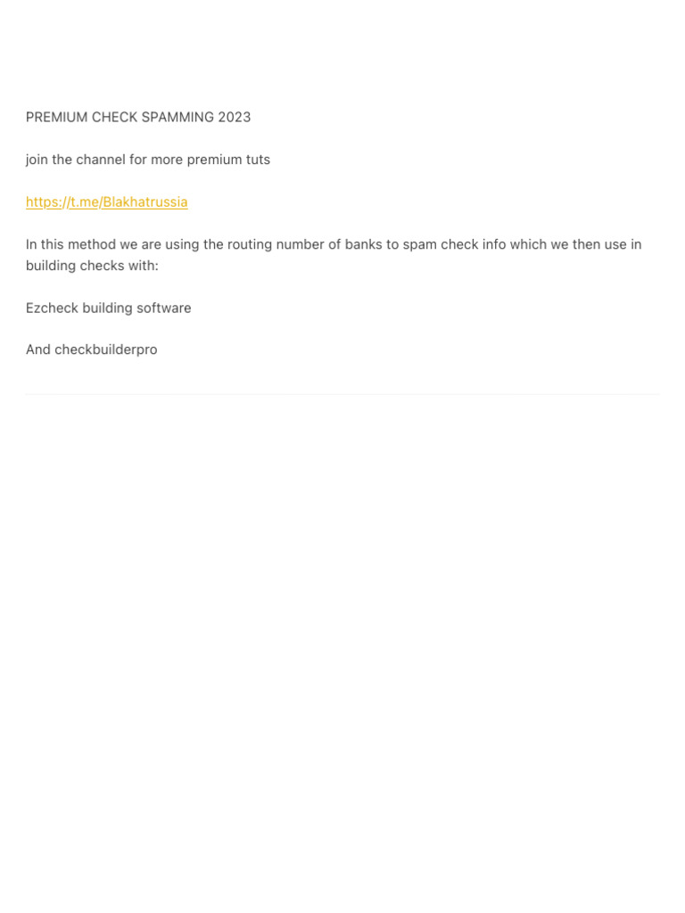 CHECK SPAMMING TUTORIAL by Afolabi | PDF