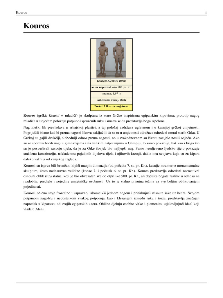 Kouros | PDF