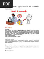 Basic Research - Types, Methods and Examples | PDF | Methodology ...