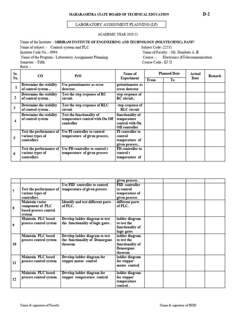 Lab Plan Csp3i 19-20 | Download Free PDF | Programmable Logic Controller | Electrical Engineering