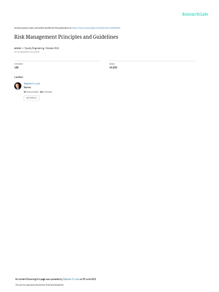 ASQLuko Risk Management Part 1 | PDF | Risk | Risk Management