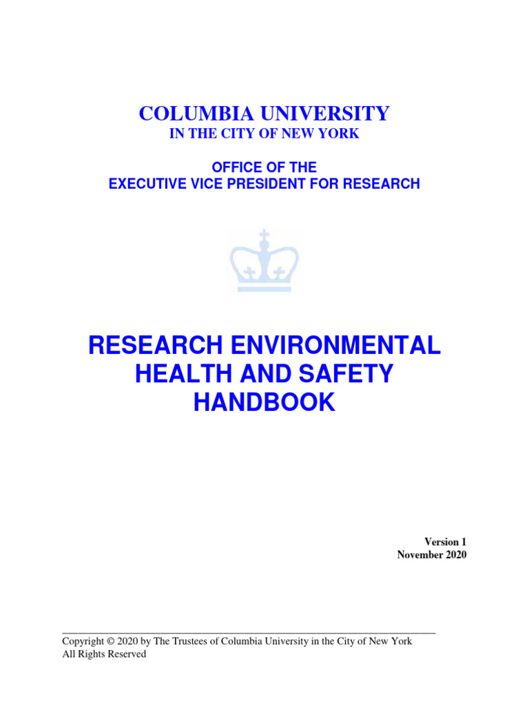 EHS Handbook 2020 FINAL | PDF | Resource Conservation And Recovery Act | Laboratories