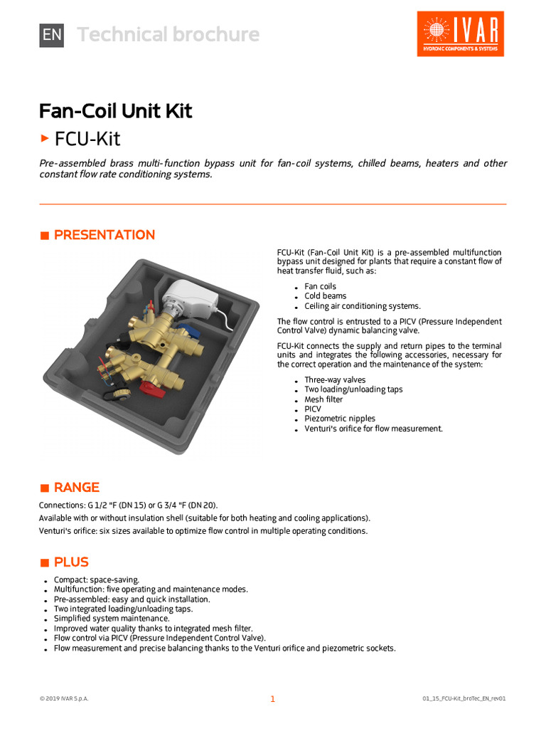 01_15_FCU-Kit_broTec_EN_rev01 | PDF | Flow Measurement | Valve