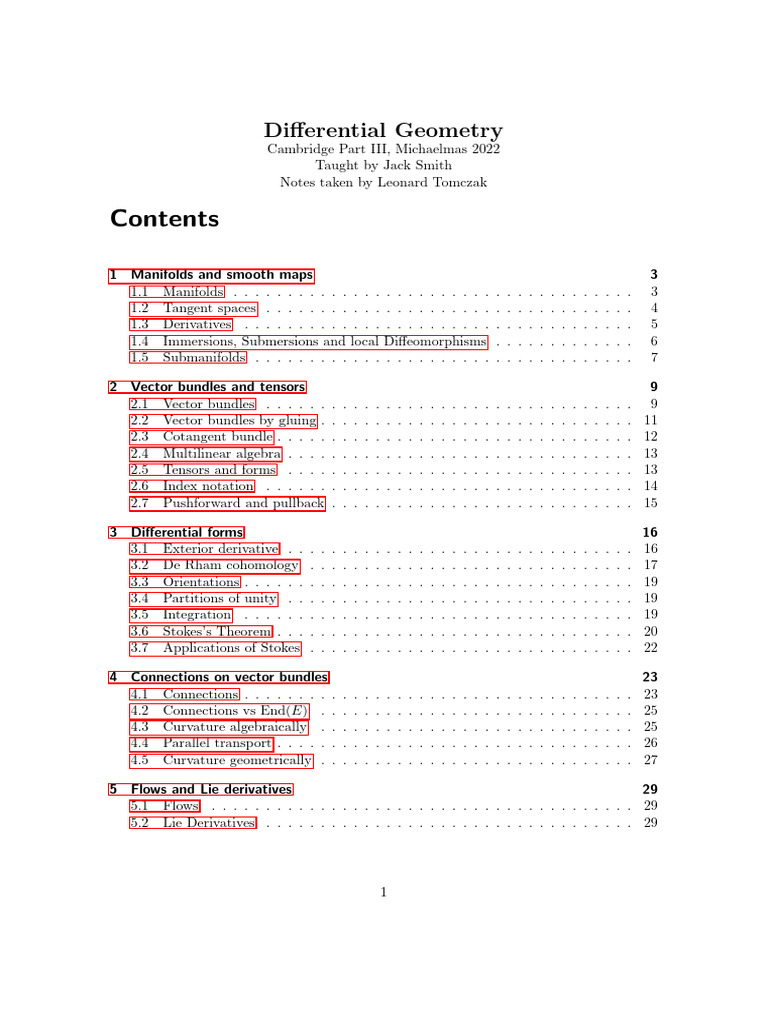 DG Notes Berkeley | PDF | Differentiable Manifold | Manifold