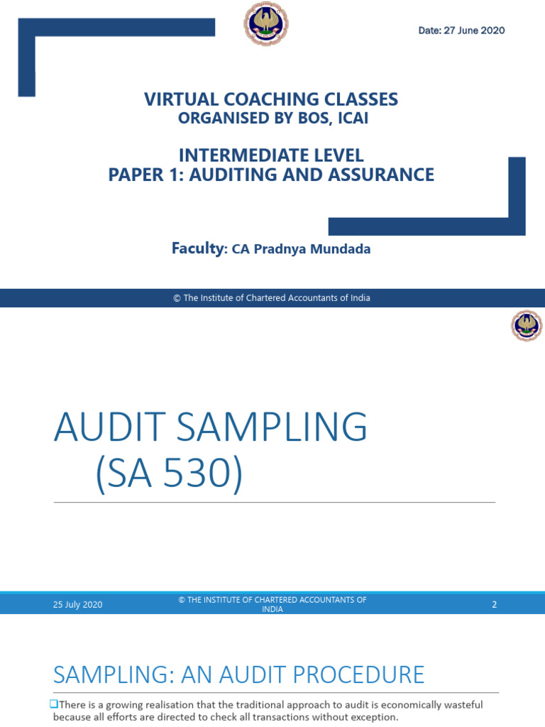 Audit Sampling | PDF | Sampling (Statistics) | Audit