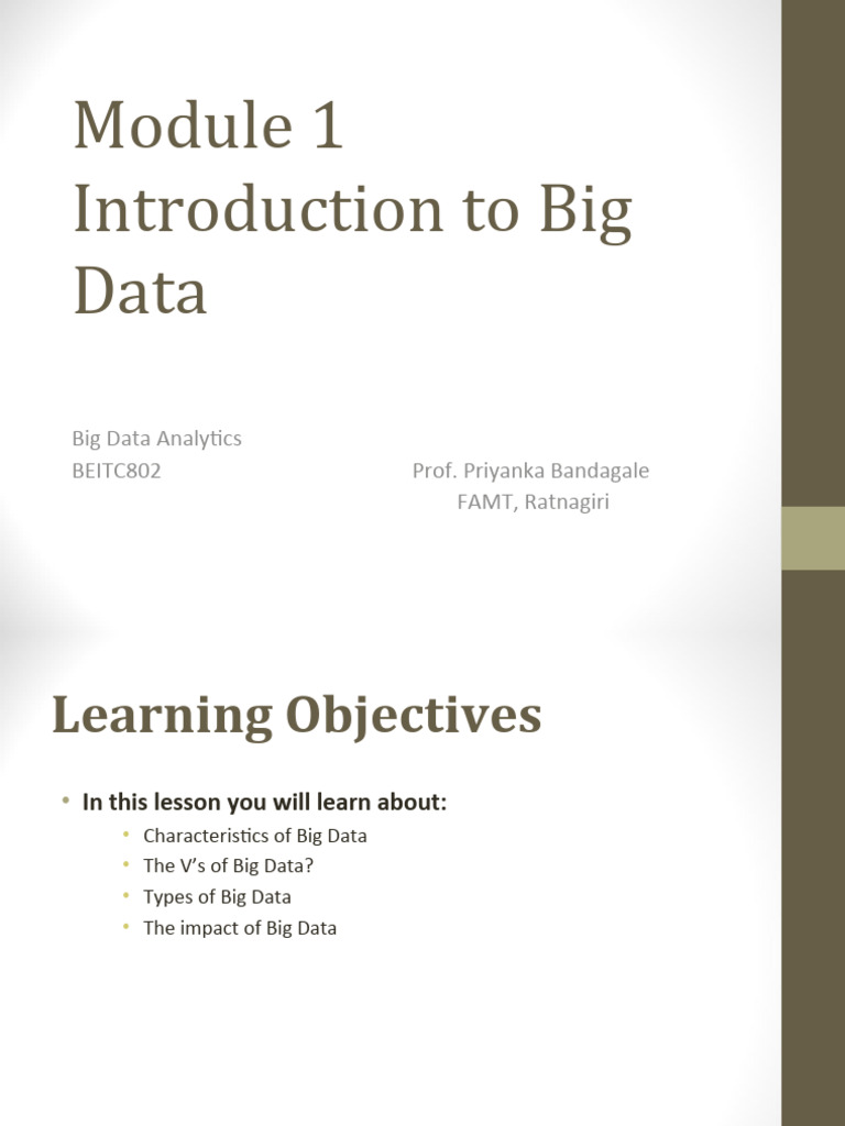 Module 1.1 - Introduction To Big Data | PDF | Big Data | Data Module 1.1 - Introduction To Big Data | PDF | Big Data | Data