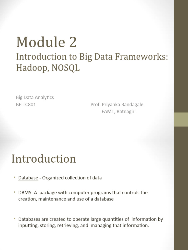 Module 2.3 | PDF | No Sql | Databases
