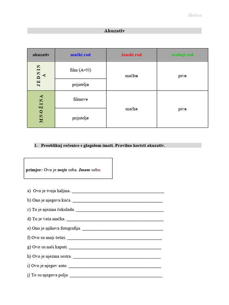 Akuzativ | PDF