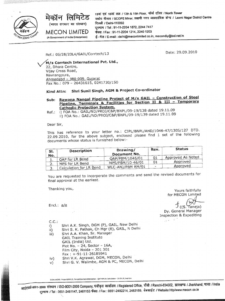 Approved Doc - LR Bends | PDF