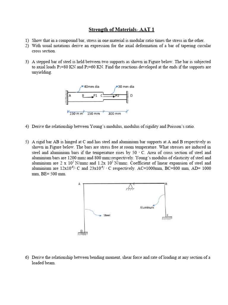Aat 1 | PDF | Bending | Beam (Structure)