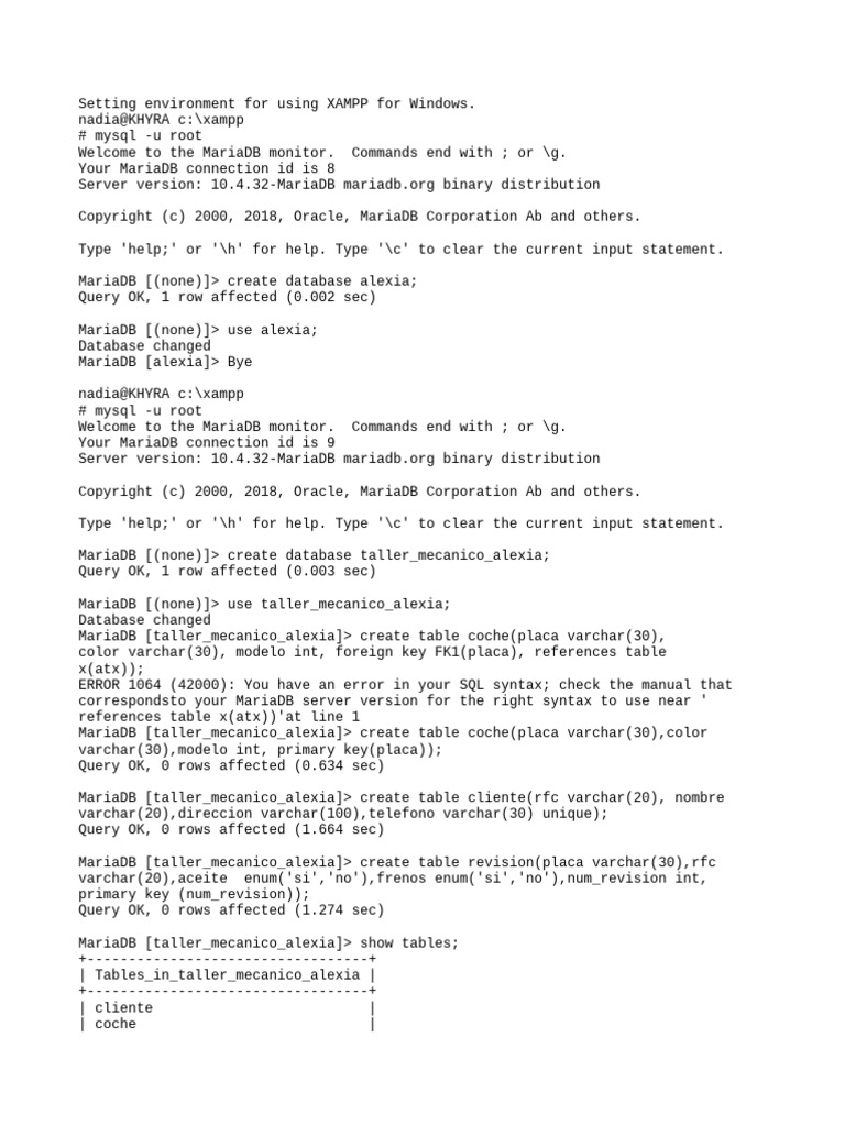 Practica4 Ale | PDF | My Sql | Table (Database)