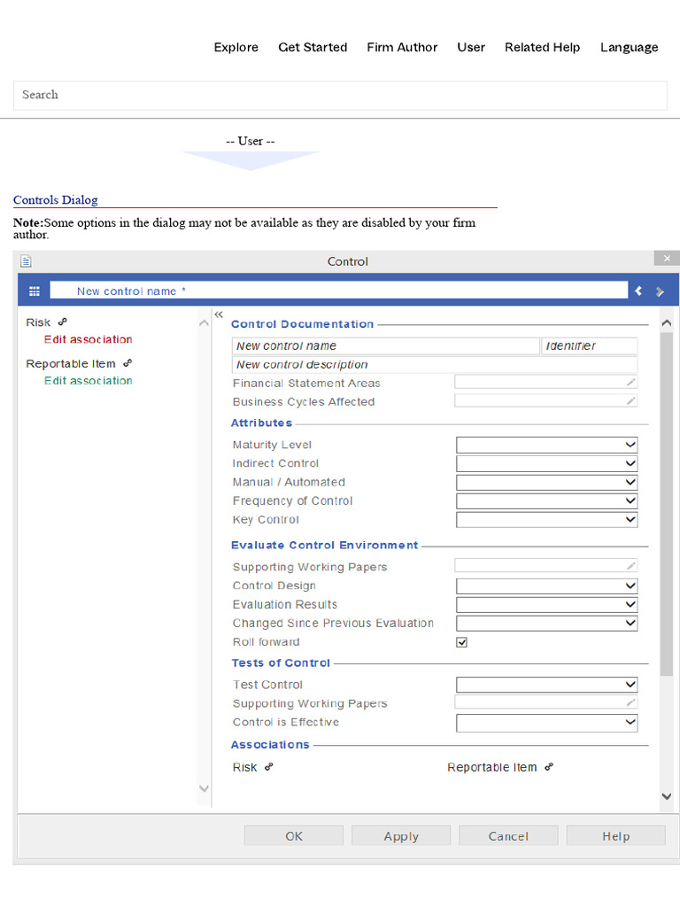 Controls Dialog | PDF | Menu (Computing) | Worksheet