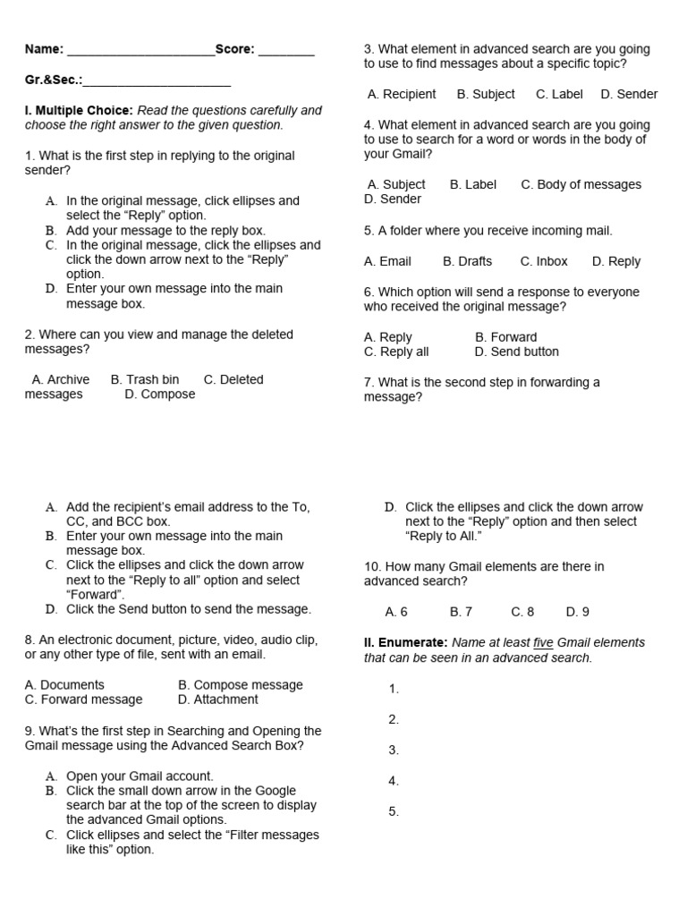 Sending Mails Questionnaire | PDF | Gmail | Computing