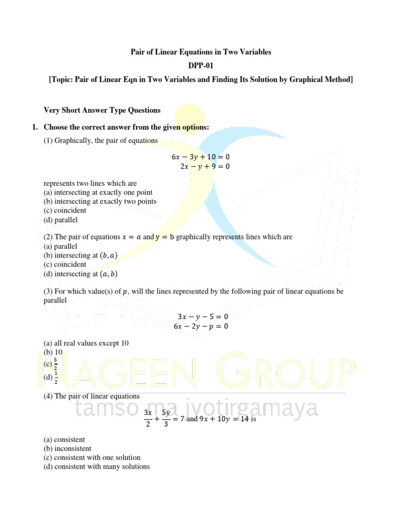 Chapter 3 Linear Equations Pdf Equations System Of Linear Equations