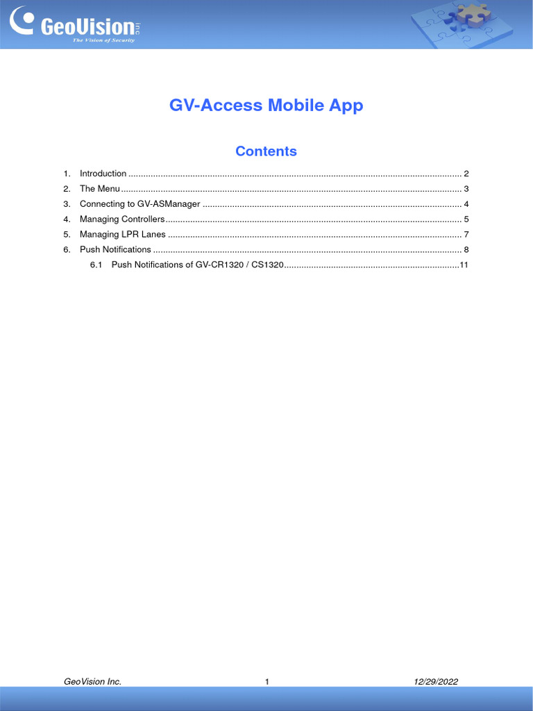GV-Access Mobile App User Guide | PDF | Access Control | Computer ...