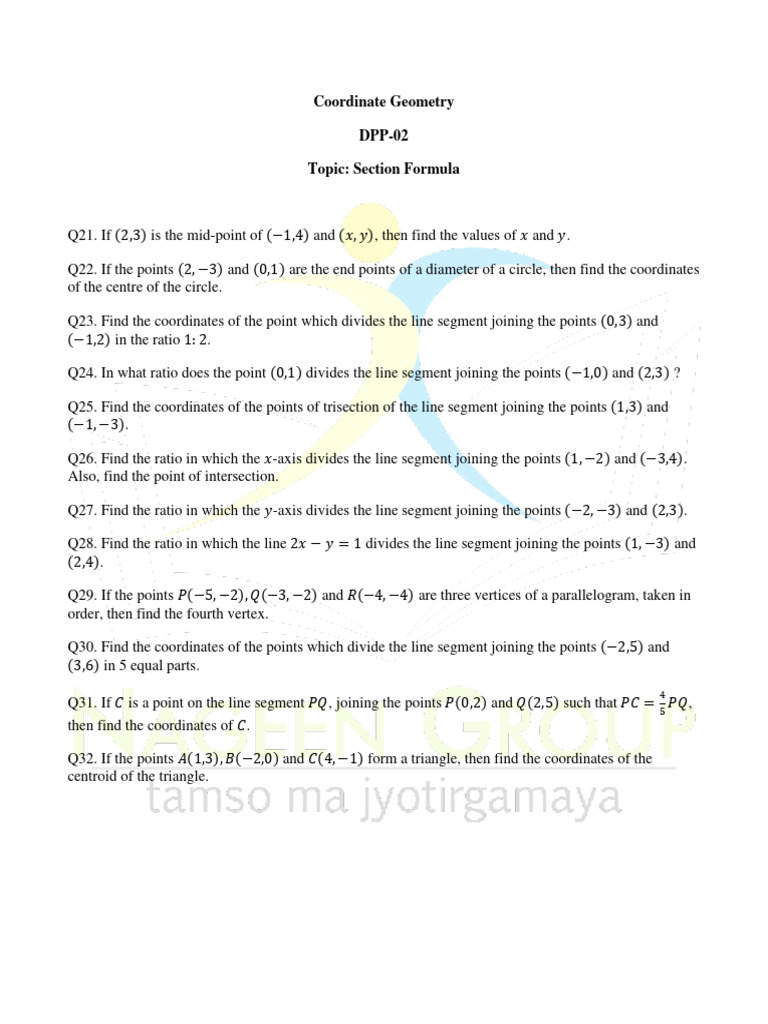 Chapter 7 Coordinate Geometry | PDF | Euclidean Geometry | Euclidean Plane Geometry