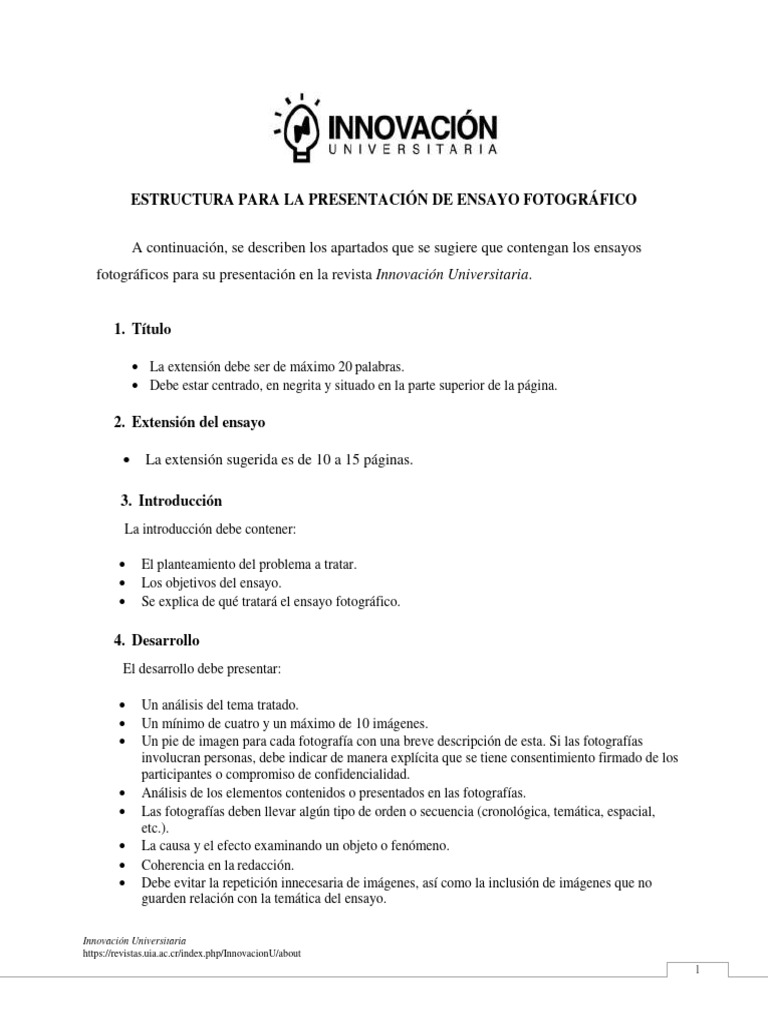 Ensayo Fotografico | PDF | Ensayos