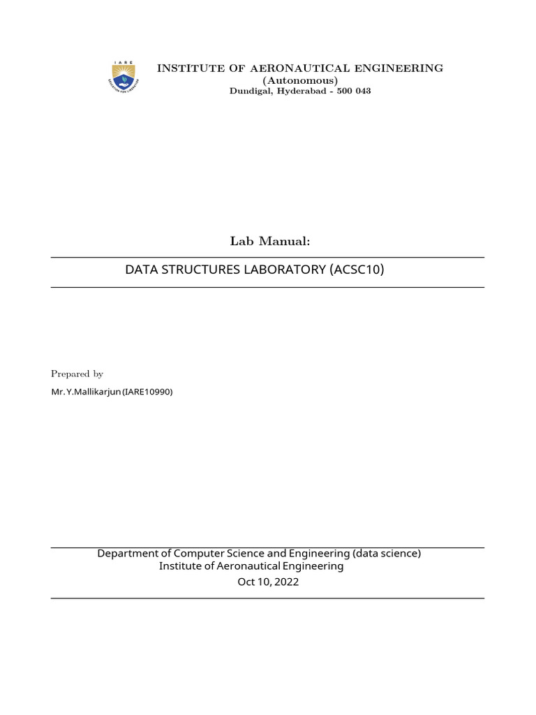 Ds Data Structure Lab Manual | PDF | Queue (Abstract Data Type ... Ds Data Structure Lab Manual | PDF | Queue (Abstract Data Type ...