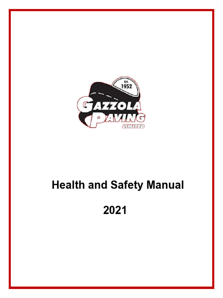 Gazzola HSManual Proof 2 | PDF | Occupational Safety And Health | Safety
