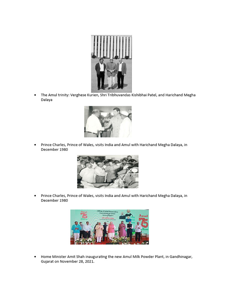 History of Amul's Founding Leaders | PDF | Dairy | Economy Of India
