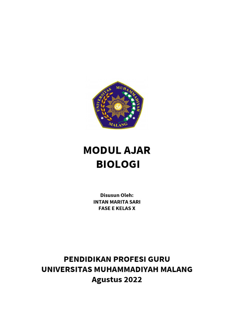 Modul Ajar Biologi Kelas X Fase E | PDF | Karier & Perkembangan ...