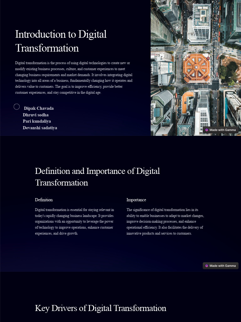 Introduction To Digital Transformation | PDF | Internet Of Things ...
