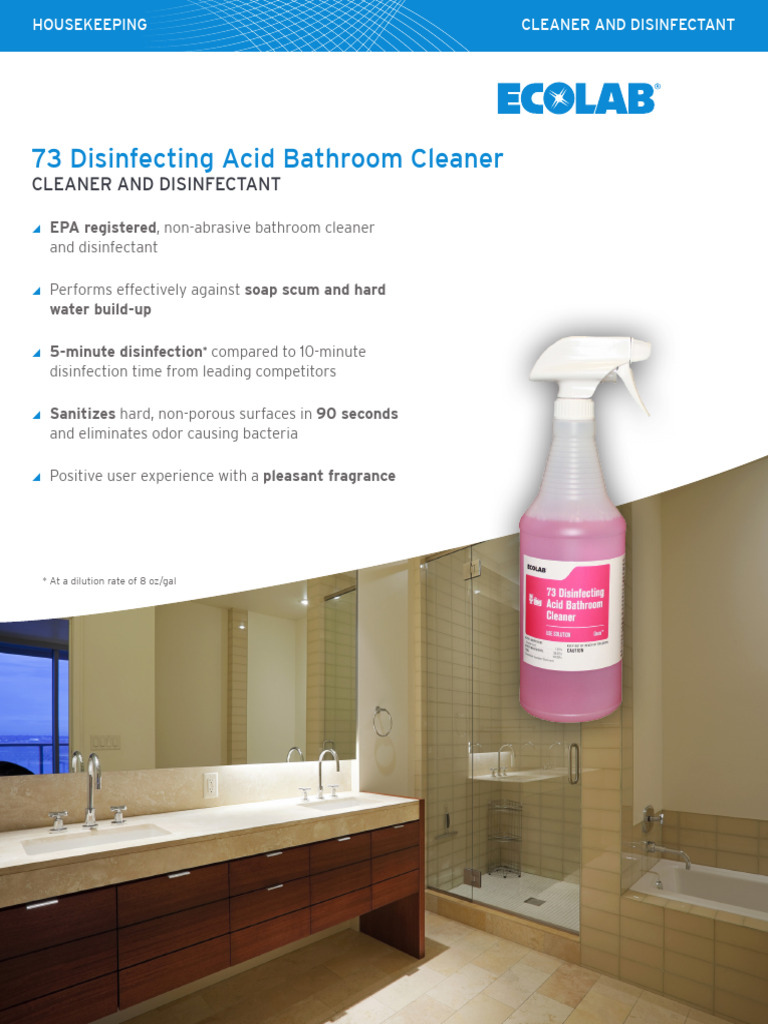 73 Disinfecting Acid BR Cleaner Sell Sheet PDF | PDF | Disinfectant ...