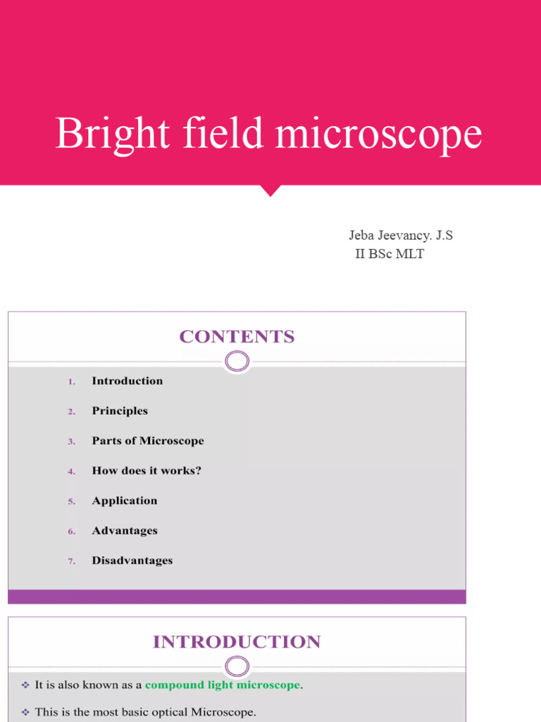 Bright Field Microscope | PDF